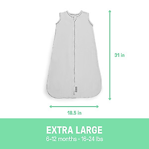 SwaddleMe by Ingenuity Night Sack Sleeper, For Ages 6-12 Months, 16-24 Pounds, Up to 30 Inches Long, 2-Pack Loose-fit Baby Swaddle Sack Wearable Blanket