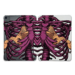 Cute Skeleton Bird Pattern Case Compatible with All Generations iPad Air Pro Mini 5 6 11 inch 12.9 10.9 10.2 9.7 7.9 Plastic Fabric Cover Slim Smart Stand SN1030 (8.3" Mini 6th gen)
