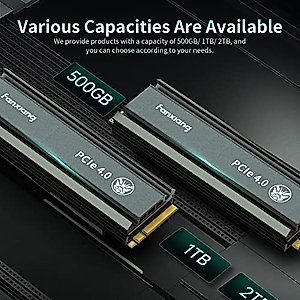 fanxiang S660 2TB PCIe 4.0 NVMe SSD M.2 2280 Internal Solid State Drive - with Heatsink, Up to 4800MB/s, Perfectly Compatible with PS5, Dynamic SLC Cache