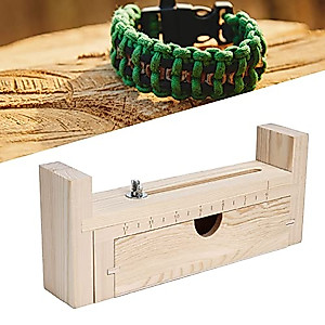 Homepatche Bracelet Maker Rack,Adjustable Length Wood Bracelet Jig with Drawer 2 Clamp,Hand Knitting Wooden Frame Weaving Craft Tool Kit for DIY Decoration