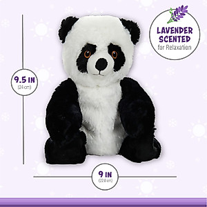 Warm Pals - Bamboo Panda - 1.5lbs - Cozy Microwavable Lavender Scented Plush Toys - Heated Stuffed Animal - Heatable Coolable Bedtime Comfort Plushie