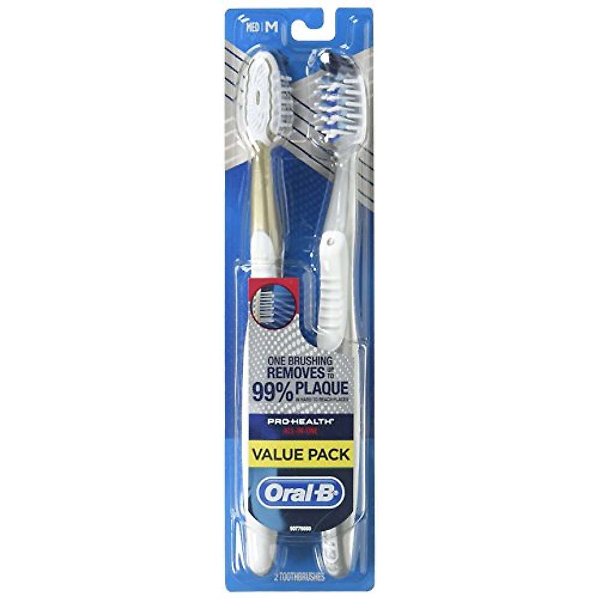 Oral B CrossAction Pro-Health Toothbrush, Medium, 2 Count (Pack of 1)
