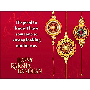 Amba Handicraft Rakhi/Rakhi for brother/Rakhi Set/rakhi for brother and Bhabhi/Rakhi card/Rakhdi/Send rakhi to USA/Rakhi for Brother with Gift Set/Rakhee