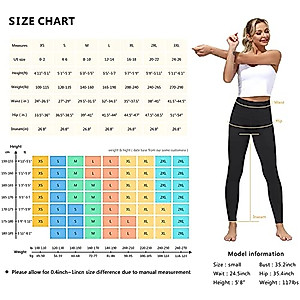 KNITI Black Thick High Waist Yoga Pants with Pockets - Tummy Control Workout Running Yoga Leggings for Women (as1, Alpha, l, Regular, Regular, Black)