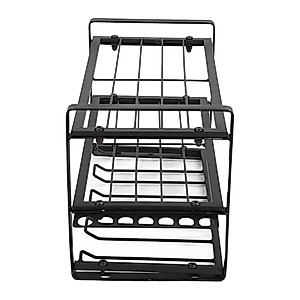 evhooe Drill Organizer Black Drill Holder 150lb Weight Capacity Wall Mounted Tool Rack with Full Accessories for Garage Workshop