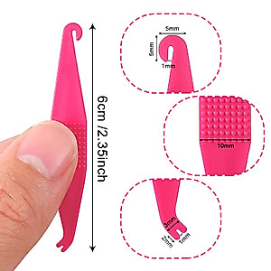 Nuanchu 50 Pcs Braces Rubber Band Tool Dental Elastic Rubber Bands Placers Disposable Orthodontic Elastic Placer Multicolor