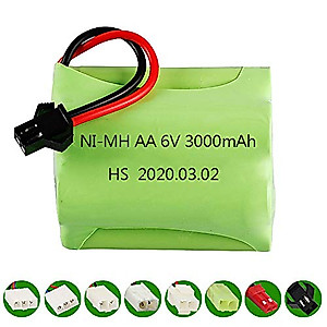 Parts & Accessories NI-MH 6V 3000mah AA Battery High Capacity AA Battery 6v for Remote Control Electric Toys for RC car Truck Boat Toys Battery 1pcs - (Color: 5557-2P)