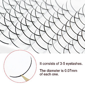 NAGARAKU Spikes Eyelash Extensions Wispy Lash 0.07mm D curl 8-15mm Mix Tray Premade Fan Matte Black Individual Ellipse Supplies Spikes Fans