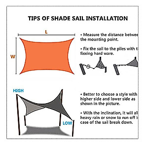 2x2m(6.5x6.5ft) Sun Shade Sail Canopy 90% UV Block Outdoor Patio Garden Crimson