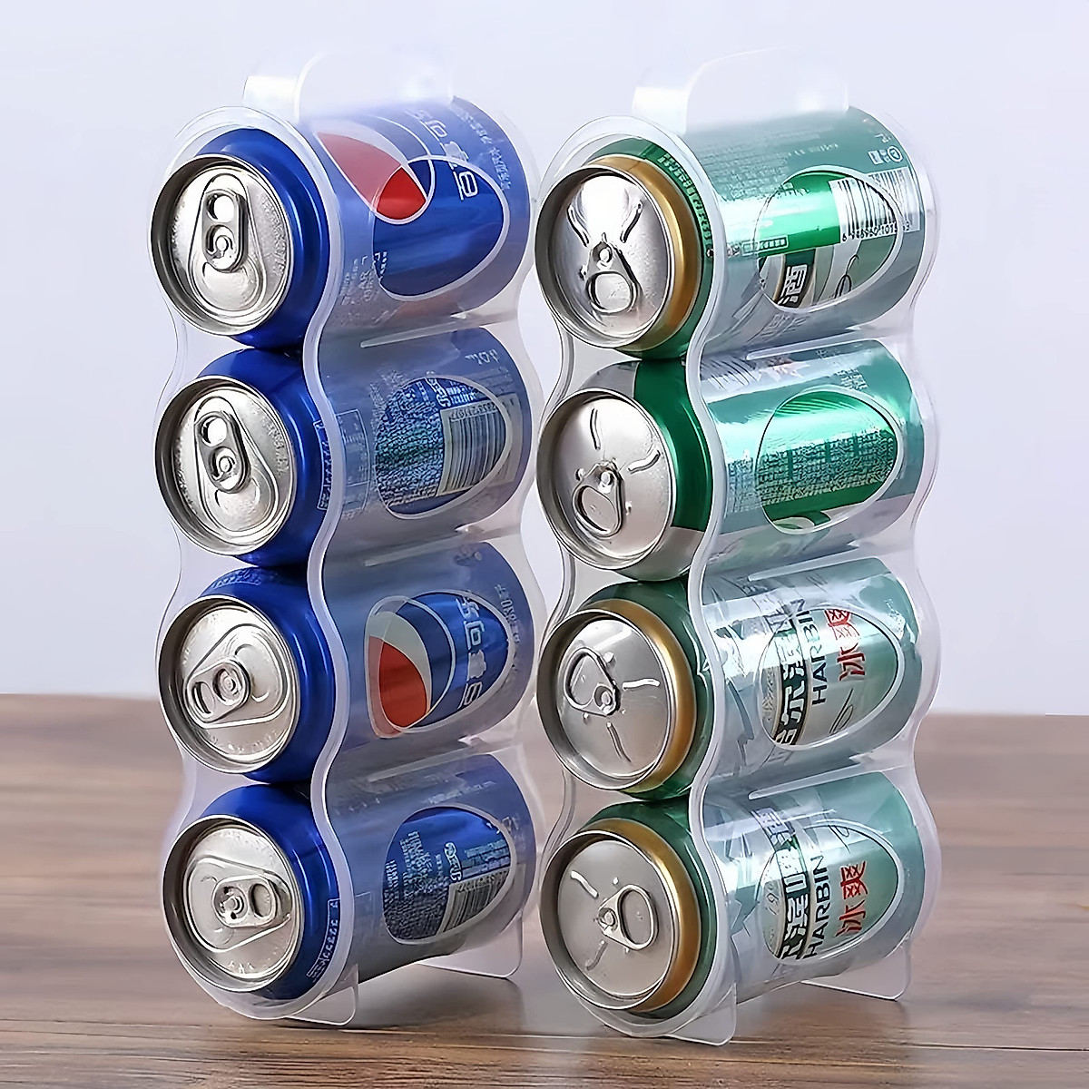 2 Pack Soda Can Dispenser for Refrigerator，Soda Can Organizer ，Can Organizer for Refrigerator