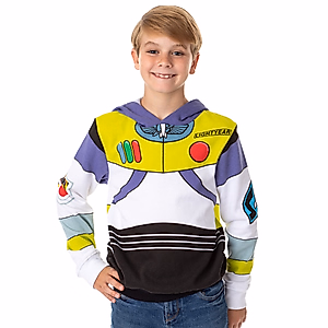 Disney Boy's Toy Story Buzz Lightyear Space Ranger Pullover Hoodie (Medium)