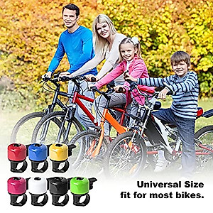 Binudum Bike Bell 2 Pack with Loud Melodious Sound Classic Mini Bicycle Bell for Kids Adults Bike Horn for Road, Mountain Bike for Scooter, MTB, BMX (Black 2 Pcs)