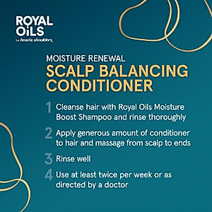 Head & Shoulders Conditioner, Moisture Renewal, Anti Dandruff Treatment and Scalp Care, Royal Oils Collection with Coconut Oil, for Natural and Curly Hair, 13.5 fl oz