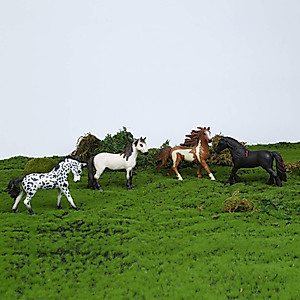 UANDME 8PCS Big Horse Mare and Stallion Toy Figures, Plastic Figurines, Horse Animal Toys for Girls and Boys, Horse Club Cake Topper Party Decoration