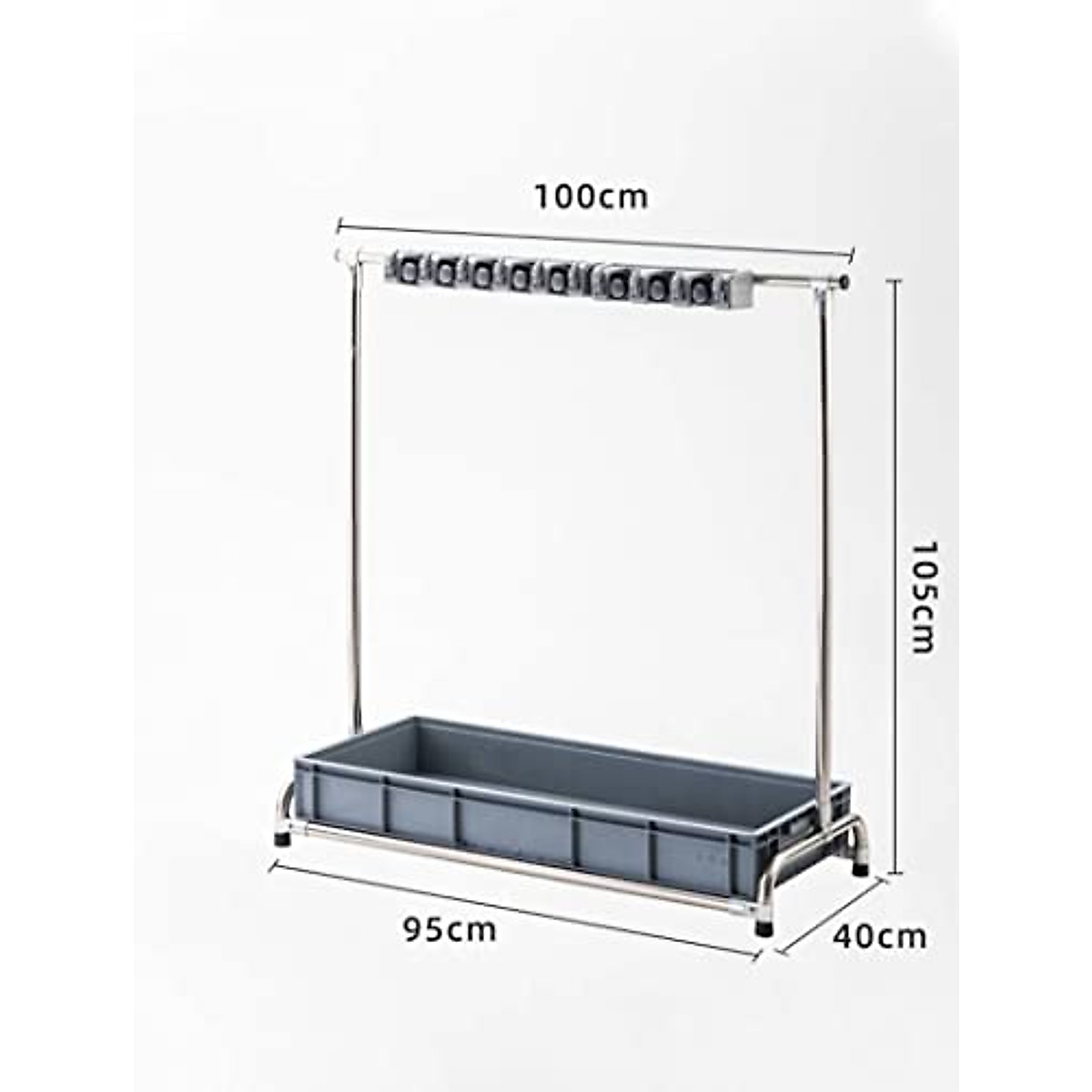 MBETA Mop Hook Removable Broom mop Rack Floor Type mop Rack Storage Device Stainless Steel mop Stand mop Rack