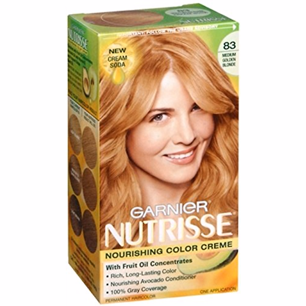 Garnier Nutrisse Haircolor - 83 Cream Soda (Medium Golden Blonde) 1 Each (Pack of 3)