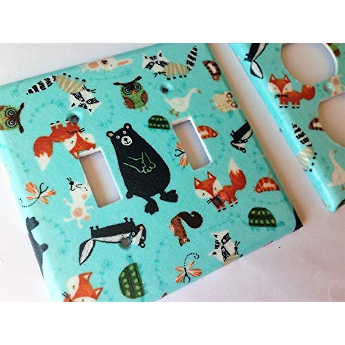 Fox Woodland Animals Light Switch Plate Cover Various Sizes Offered