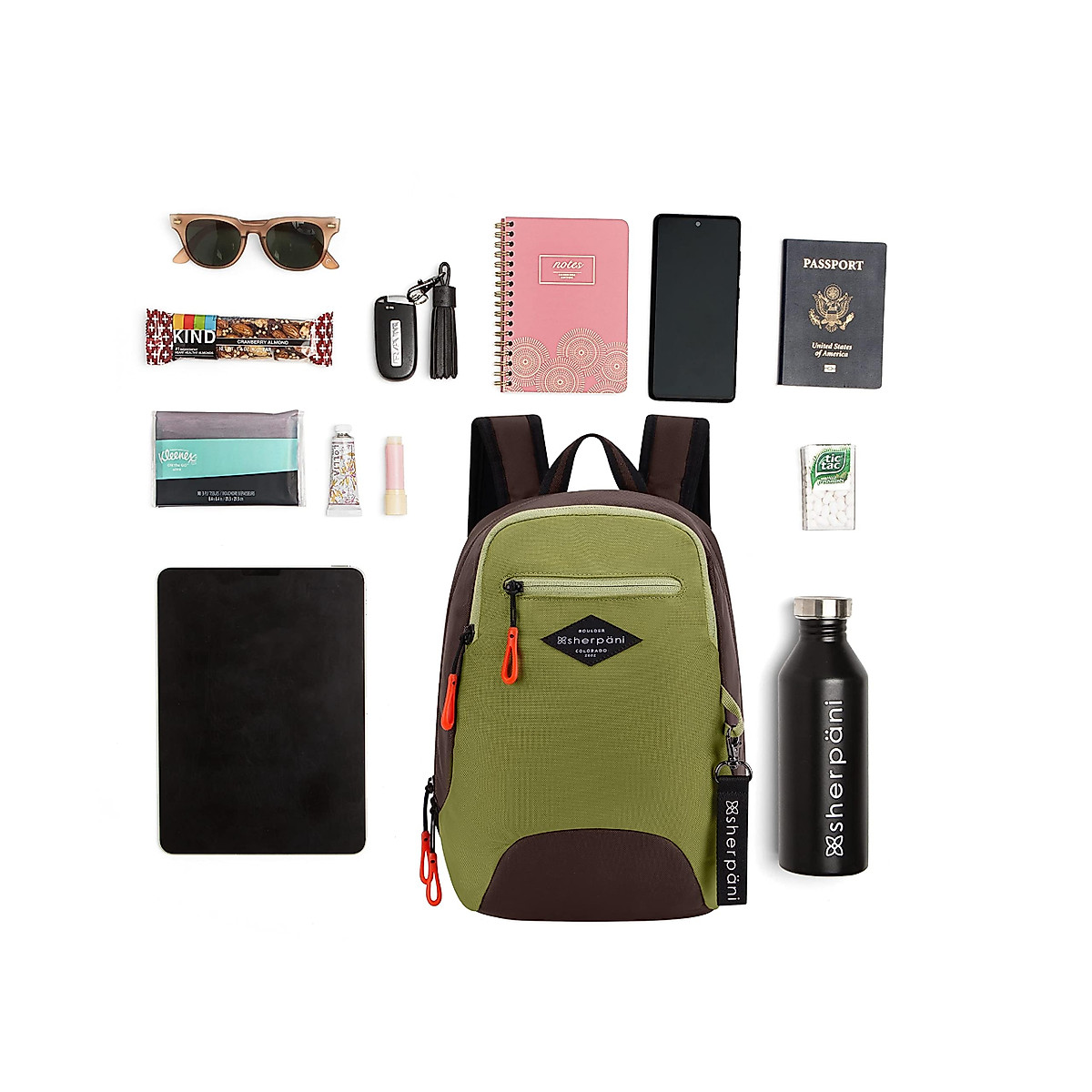 Sherpani Vespa, Mini Backpack for Women, Backpack Purse for Women, RFID Protection, Fits 10 Inch Tablet (Raven)