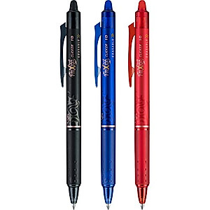 Pilot, FriXion Clicker Erasable Gel Pens, Bold Point 1 mm, Pack of 12, Red
