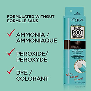 L’Oréal Paris Magic Root Precision Temporary Gray Hair Color Concealer Brush, 1 Black, 0.05 fl; oz.