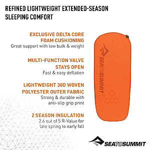 Sea to Summit Ultralight Self-Inflating Foam Sleeping Pad for Backpacking and Camping, X-Small (49 x 20 x 1 inches)