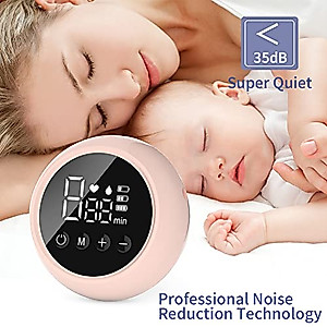 Double Electric Breast Pump with Massage Function,Breastfeeding Pump with 2 Modes & 9 Levels,Rechargeable Nursing Breast Pumps with LED Display (03)