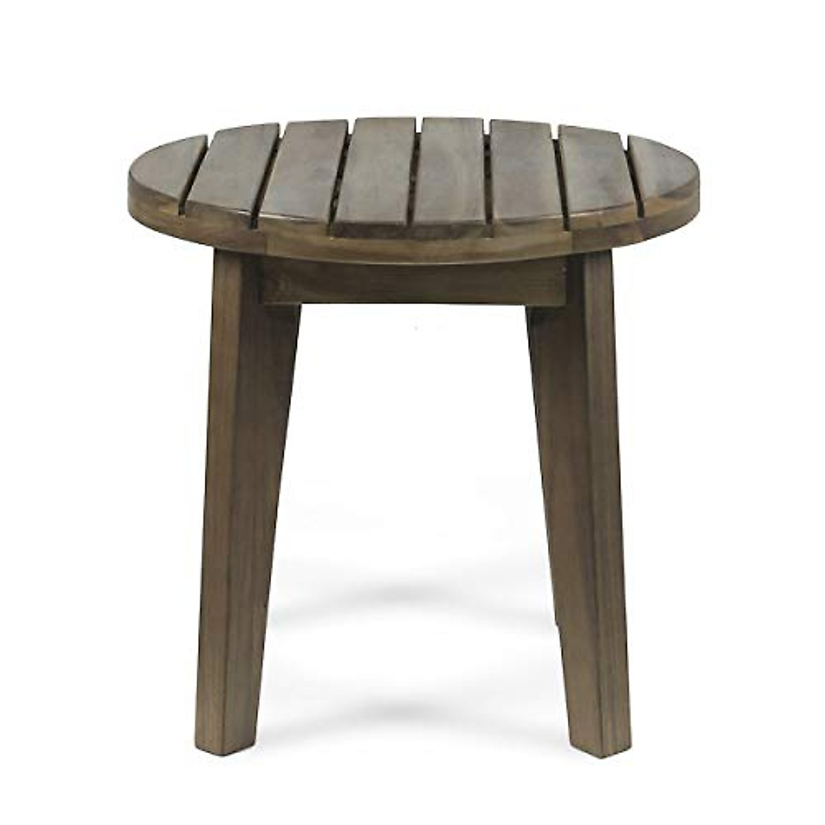 Christopher Knight Home Parker Outdoor 16" Acacia Wood Side Table, Gray Finish