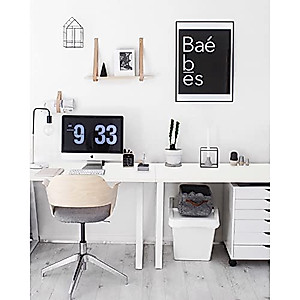 Kaboon Solid Color Table Top 60x24 inches, Tabletop for Sit Stand Desk, Reversible Melamine Top,Double Desks Home Office(59.1"x23.62", White)