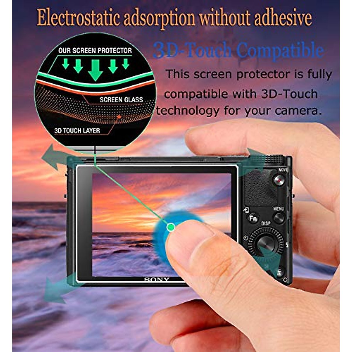 debous Screen Protector for Fujifilm X-S20 X100T X100F X-E2 X-E2S （not for X100V）, Anti-finger Optical Tempered Glass for Fuji XS20 X100T X100F XE2 XE2S Digital Camera (3 pack)