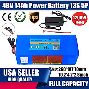 YxYhCOOL 48V Battery 10AH/ 14AH/ 20AH Lithium Batteries for 200-1200W Motor ebike Scooter Electric Bike li ion Battery Pack