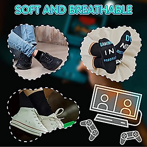 Christmas Stocking Stuffers Gaming Socks - Funny Gaming Gifts for Teen Boys Men Birthday Gifts for Women Him Gamer Socks