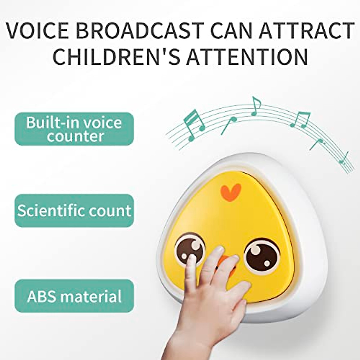 TEMI Touch High Jump Counter for Kids, Kids Growth Chart with Voice Counter from 1-60, Height Chart for Wall, Children Jump Training Equipment, DIY Stickers, Jump Trainer Toys for Boys Girls Kids