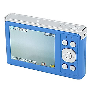 4K Digital Camera, 50MP Pixels, Portable Camera, LED Fill Light, 1/4 Screw Interface, Auto Focus AF for Video Recording (Blue)