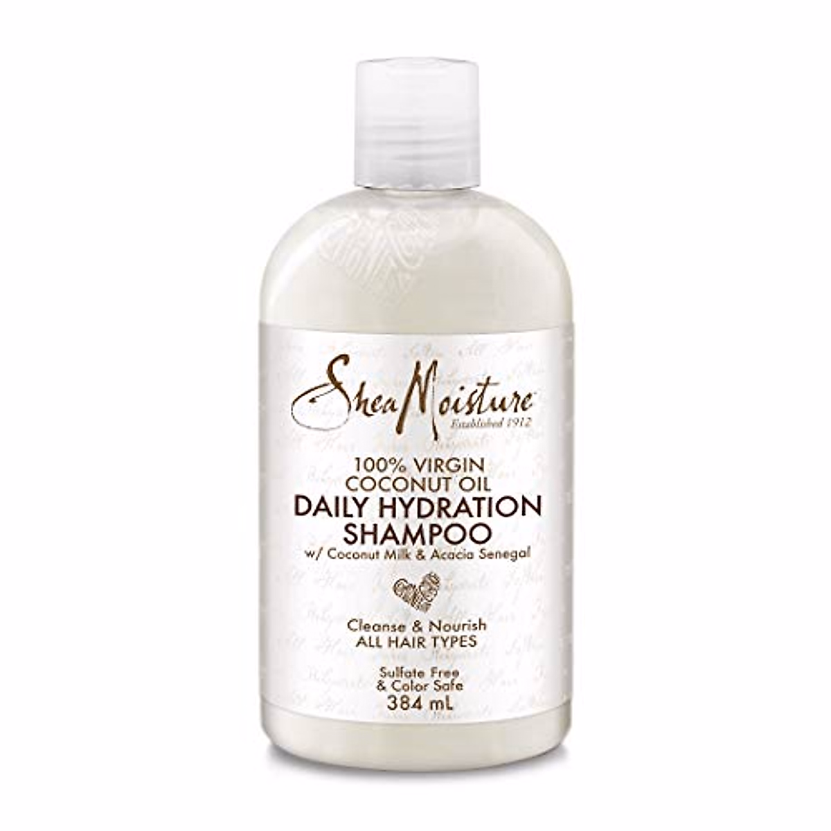 SheaMoisture Daily Hydration 100% Virgin Coconut Oil Shampoo silicone and sulphate free for all hair types 384 ml