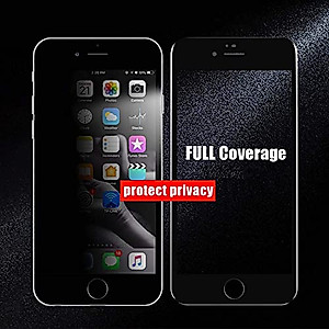 [2 Pack] Privacy Screen Protector for iPhone SE 2022 3rd Generation/iPhone SE 2020 2nd Generation/iPhone 8/iPhone 7 Full Coverage Anti-Spy Tempered Glass Film Upgrade Edge Protection Case Friendly Bubble Free [4.7 inch]