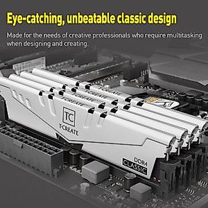 TEAMGROUP T-Create Classic 10L DDR4 16GB Kit (2 x 8GB) 3200MHz (PC4 25600) CL22 Desktop Memory Module Ram - TTCCD416G3200HC22DC01