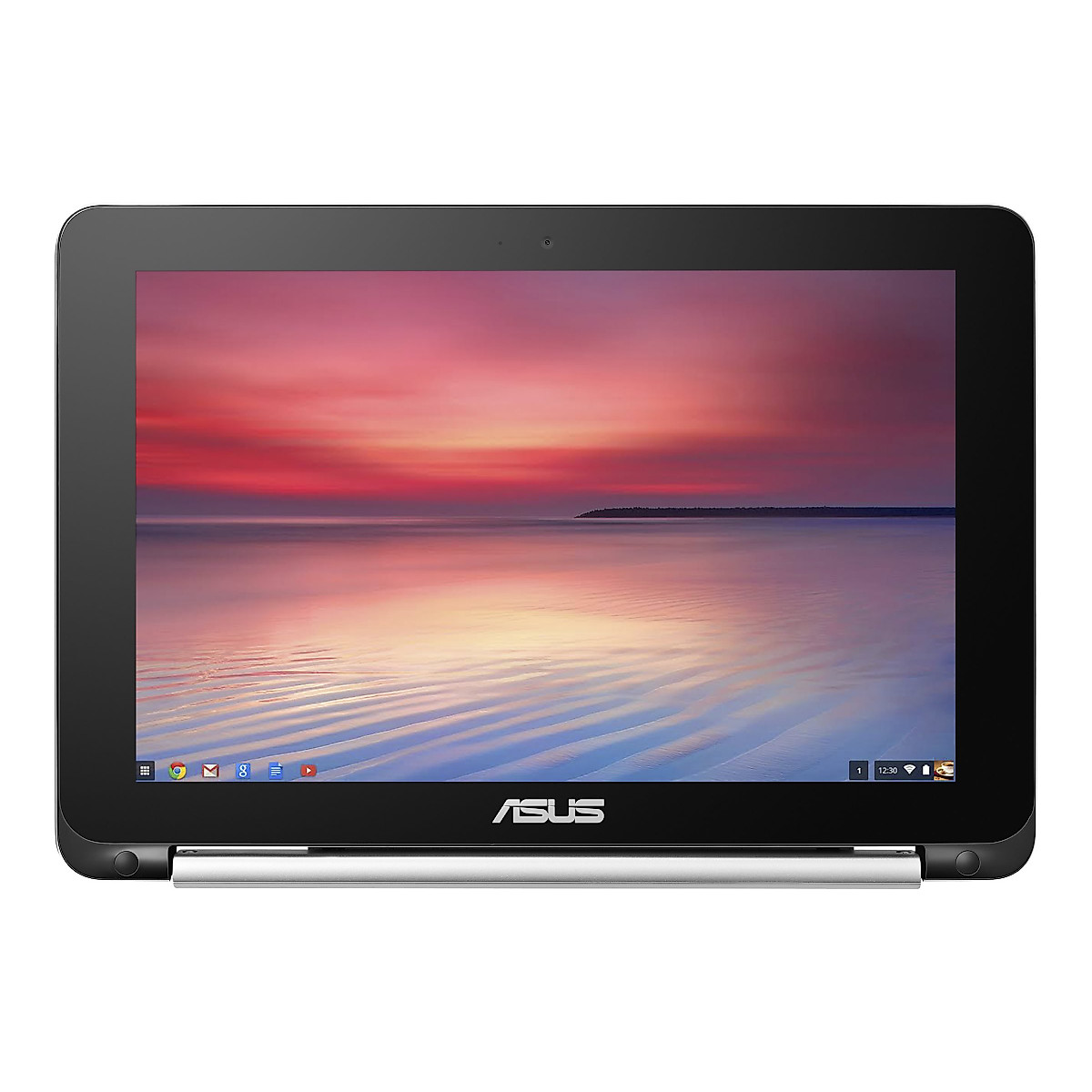 ASUS C100PA-DB01 Chromebook Flip 10.1" Touchscreen Laptop (Quad Core, 2GB, 16GB SSD) - Aluminum Chassis,Silver