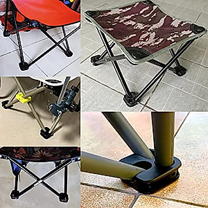 UtySty 4 Pack Folding Chair Replacement Foot with Screws Camping Outdoor Stool Outside Lawn Table Feet for Pole Swivel Joint Base Camp Fishing Seat Repair Accessories Maintenance Replace (14mm/0.55")