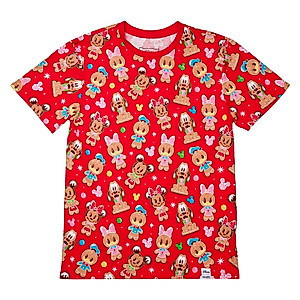 Loungefly DISNEY GINGERBREAD MICKEY AND FRIENDS UNISEX TEE X-LARGE
