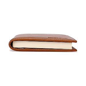 HISCOW Supple Leather Checkbook Cover with Free Divider - Italian Calfskin (Antiqued Brown)