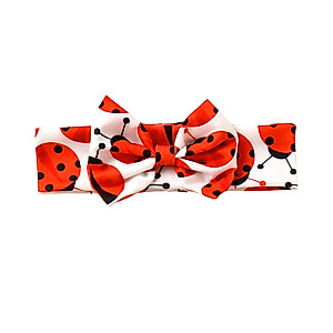 Ladybug Outfit for Baby Girl Newborn Romper Shorts Pants Bowknot Headband Hawaii Ladybug Themed Birthday Party Supplies Decorations Half 1st Birthday Coming Home Cake Smash Red - Ladybug 9-12 Months
