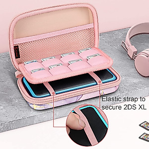 Fintie Carrying Case for Nintendo 2DS XL/New 3DS XL LL, Protective Hard Shell Portable Travel Cover Pouch for New 3DS XL LL/New 2DS XL Console with Slots for Games & Inner Pocket (Dreamy Marble)