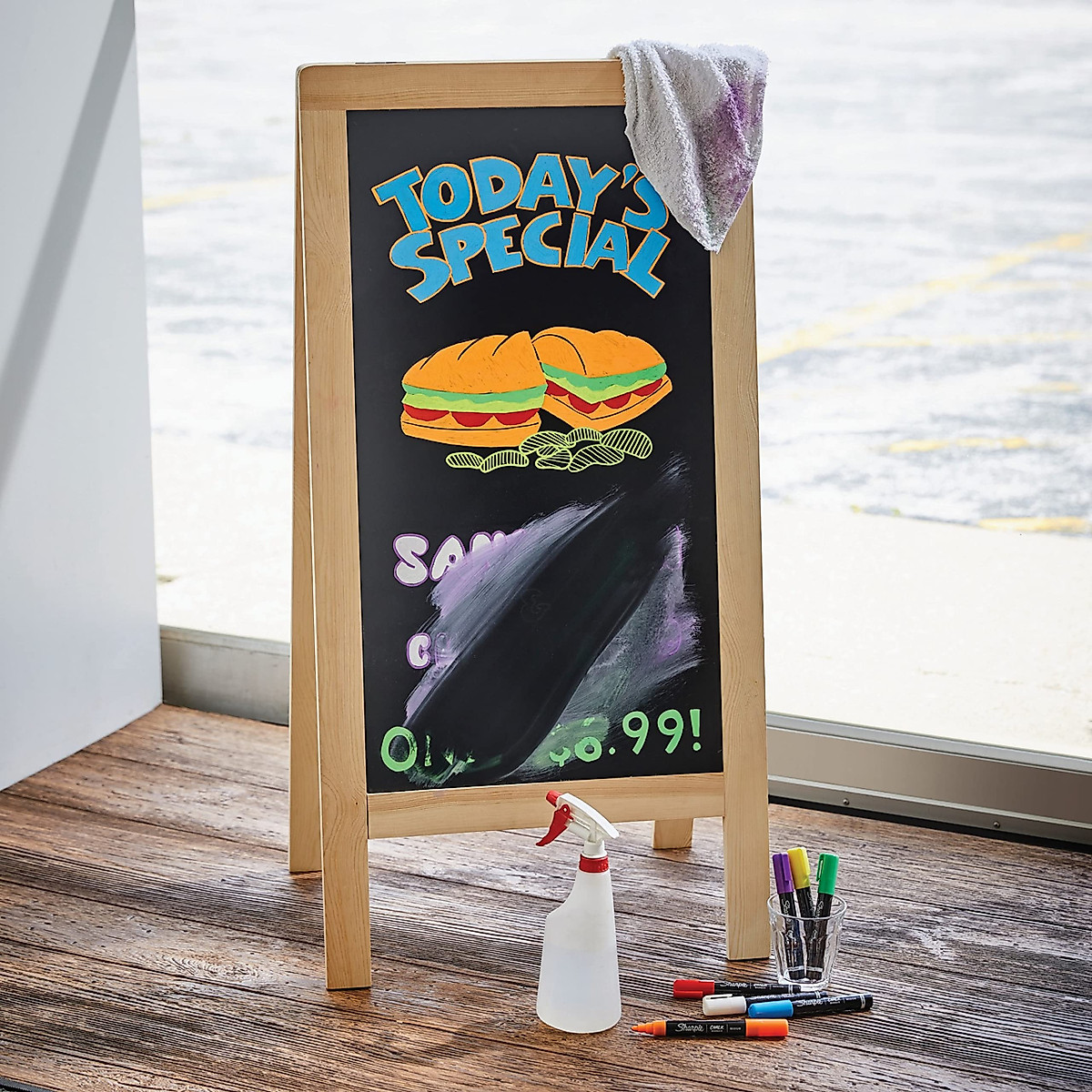 SHARPIE Chalk Marker, Wet Erase Markers, White, 1 Count