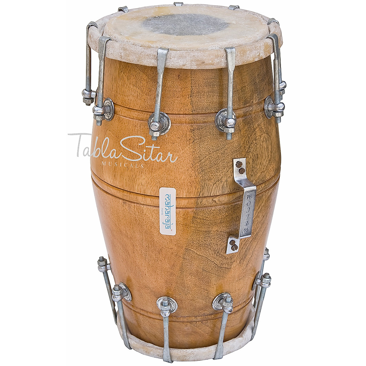 Maharaja Musicals Dholak Drum, Mango Wood, Bolt-tuned, Padded Bag, Spanner, Dholki Musical Instrument (PDI-104)