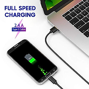 Cmple USB Type-C to USB-A 2.0 Male Charger Type C Fast Charging Cable USB Type-C to USB-A 2.0 Male Charger Type C Fast Charging Cable - 6 Feet Black