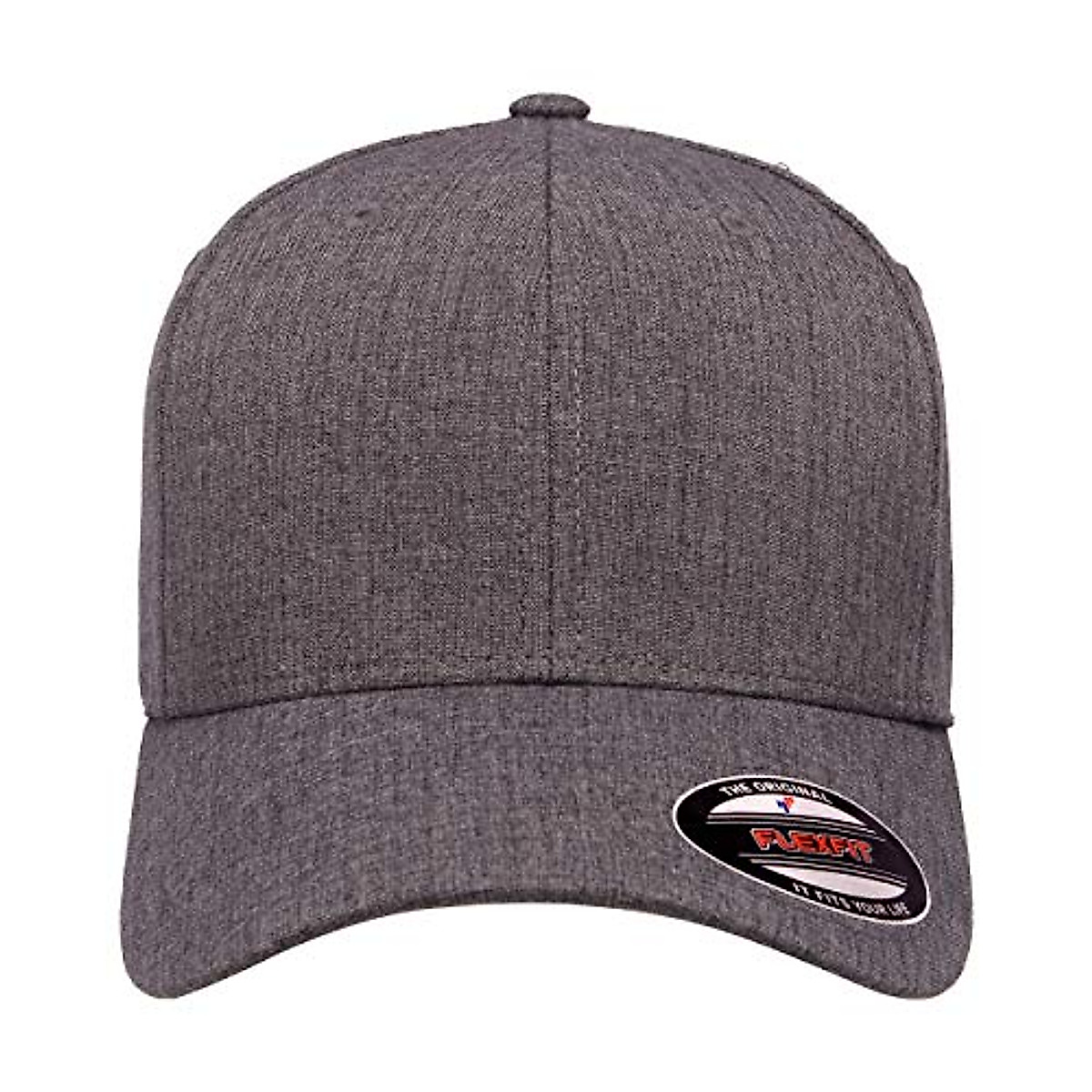 Flexfit mens Heatherlight Cap, Melange Dark Grey, Large-X-Large US