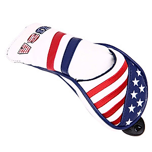 Golf Builder 3pcs/Set USA Stars and Stripes Golf Club Hybrid Head Covers Utility UT Covers with Adjustable Number Tag
