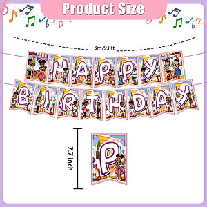 82pcs Happy Birthday Party Decorations Tableware Set for 20 Guests, Party Supplies includes Banner Plates Napkins Tablecloth Birthday Party Decorations