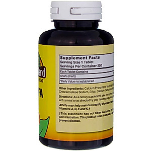 Nature's Blend Alfalfa 250 mg 250 Tabs
