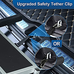 Extra Wide Dog Car Steps, Portable Aluminum Fram Large Dog Stairs for High Beds, Trucks, Cars and SUV, Lightweight Foldable Pet Ladder Ramp with Nonslip Surface Can Support 150-200 Lbs Large Dog